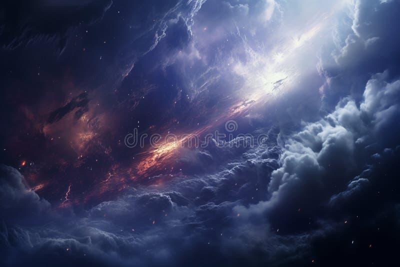 Explore the Edges of a Cosmic Storm As Stock Illustration ...