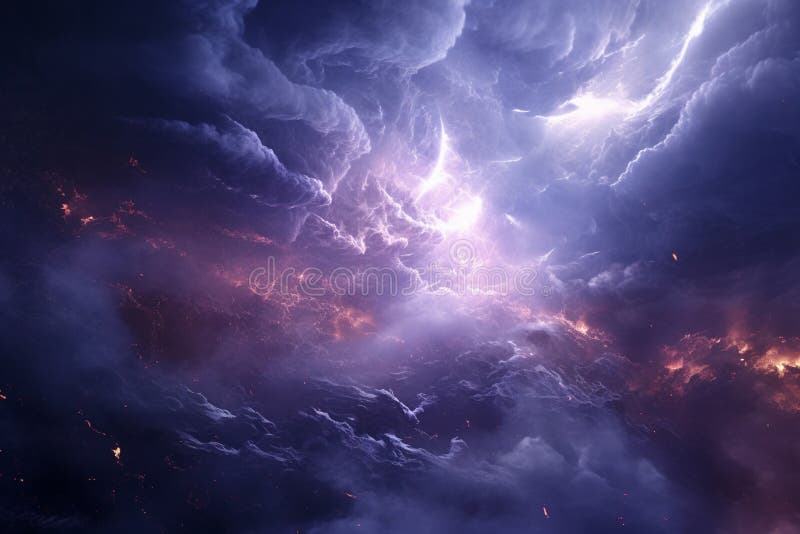 Explore the Edges of a Cosmic Storm As Stock Illustration ...