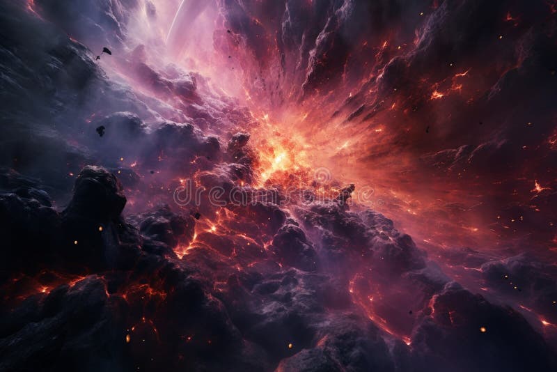 Explore the Edges of a Cosmic Storm As Stock Illustration ...