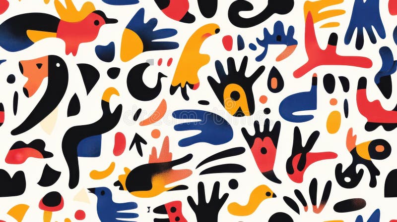 Explore an Edgy, GenZinspired Seamless Pattern Featuring Bright Colors ...