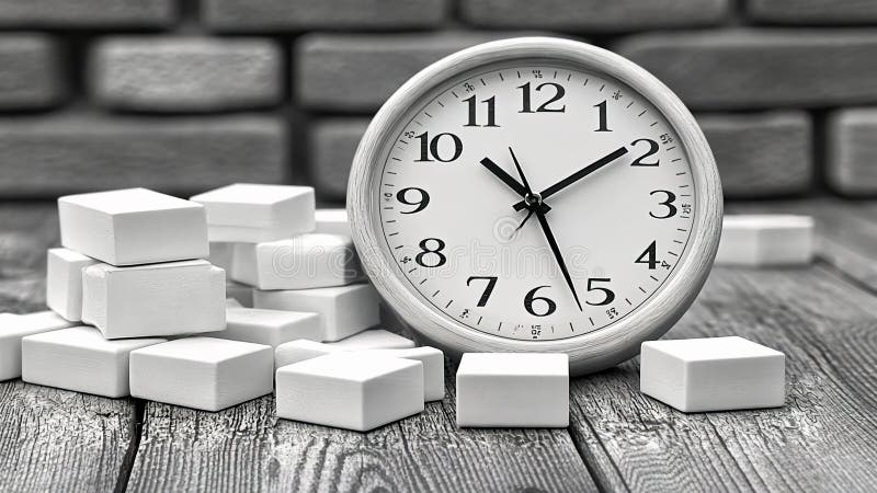 Time Management Strategies Using a Clock and Building Blocks on a ...