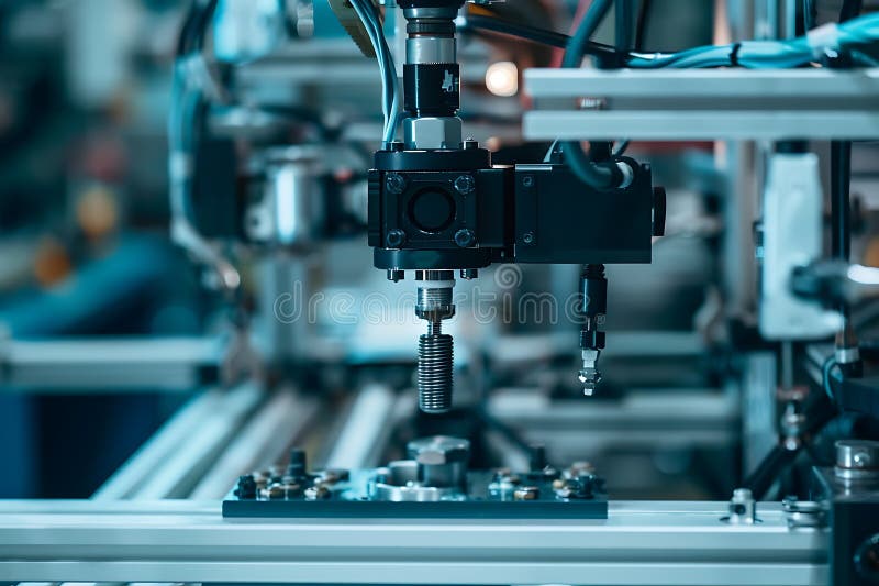 Automated Industrial Machine for Precision Drilling and Screwing Stock ...