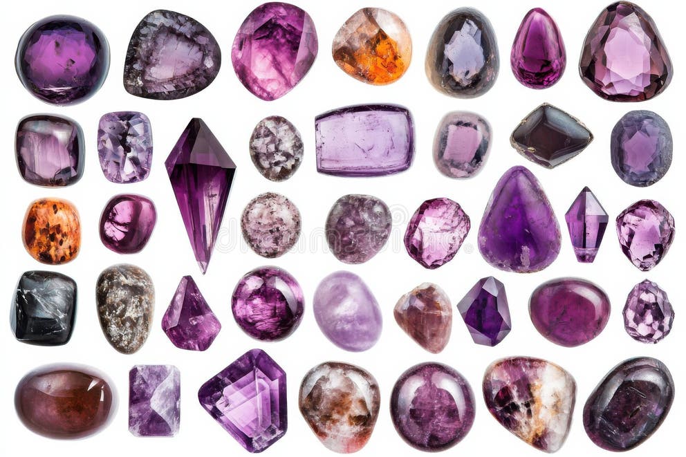 Explore the Elegance of Amethyst Collection Showcasing Diverse Shapes ...