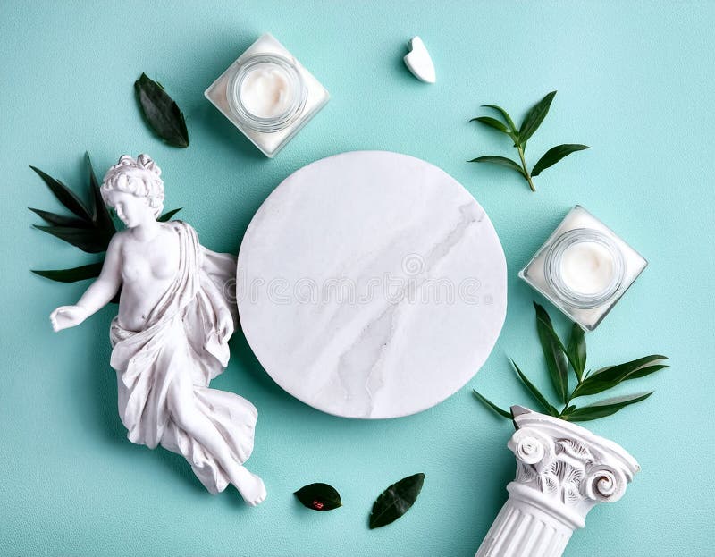 Ancient Statues: a Luxurious Backdrop for Cosmetic Product Presentation ...