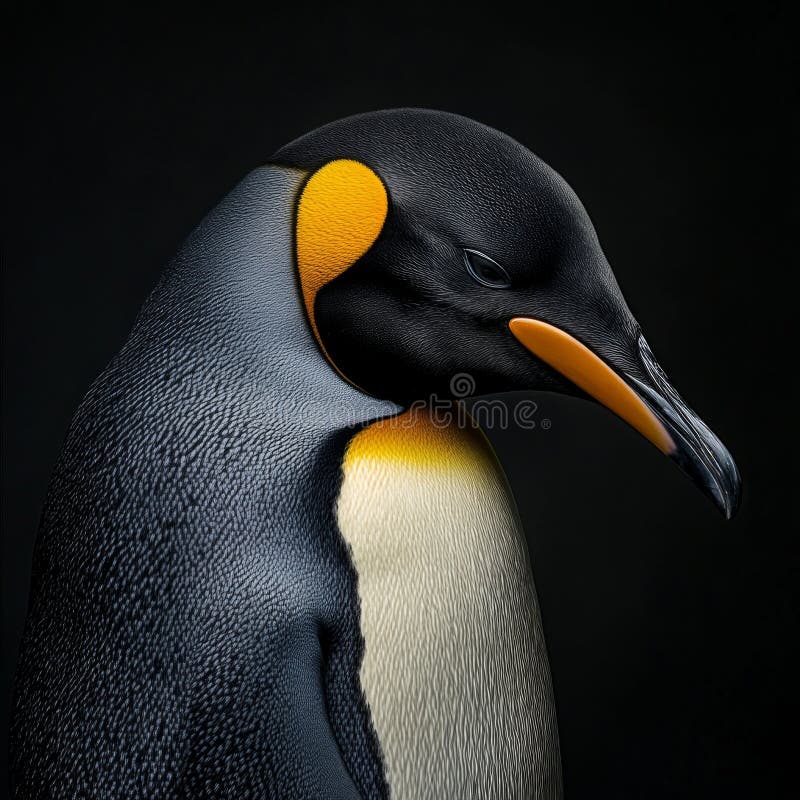 A Stunning Close-up of an Emperor Penguin, Showcasing Its Beautiful ...