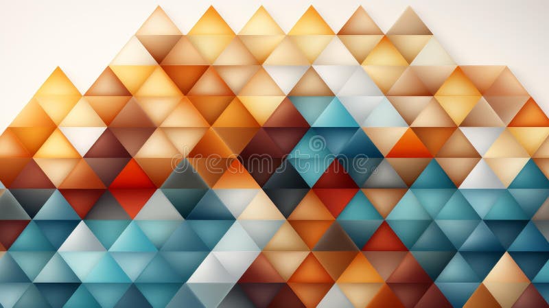 Explore an Elegant Triangle Artwork with Soft Hues, Intricate Patterns ...