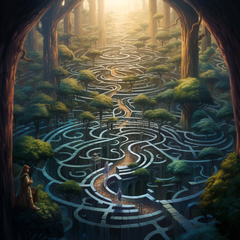 Twisted Trails: Whimsical Multi-Layered Maze with Fantastic Creatures ...
