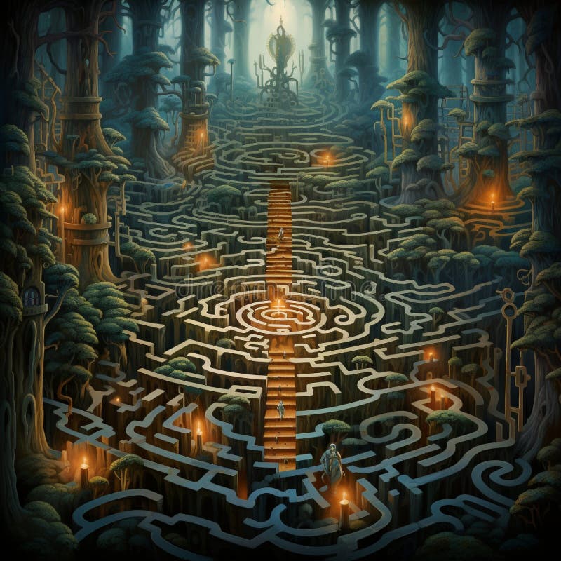 Twisted Trails: Whimsical Multi-Layered Maze with Fantastic Creatures ...