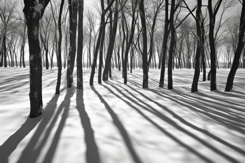 Winter Shadows - Generative AI Stock Illustration - Illustration of ...