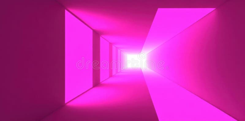 Explore Endless Perspective in Pink Tunnel of Infinite, Conceptual ...