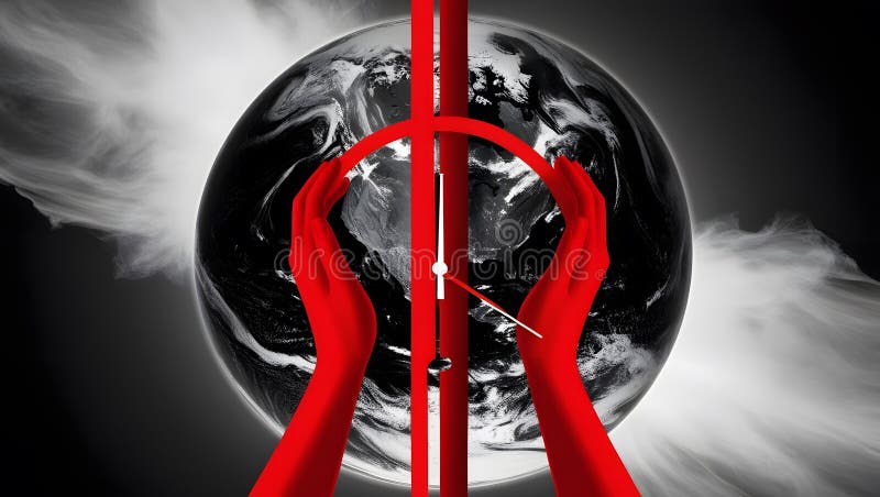 Climate Change Earth: Earth Tipping Points. Stock Illustration ...