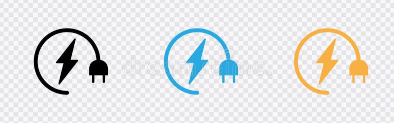 "Electrical Power Icon Symbol - Vector Illustration of Energy Symbol in ...