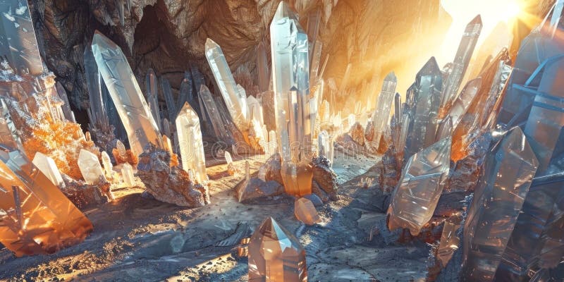 Explore an Ethereal Crystal Cavern, Where Radiant Light Illuminates ...