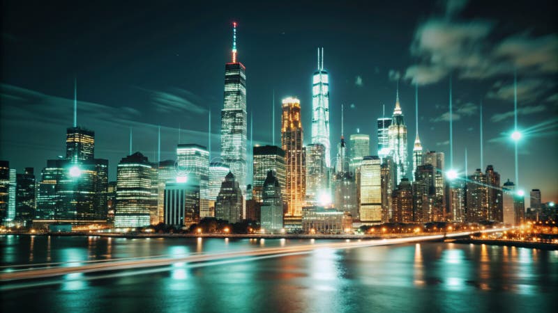 Shanghai Lujiazui Finance and Trade Zone of the Modern City Night Stock ...