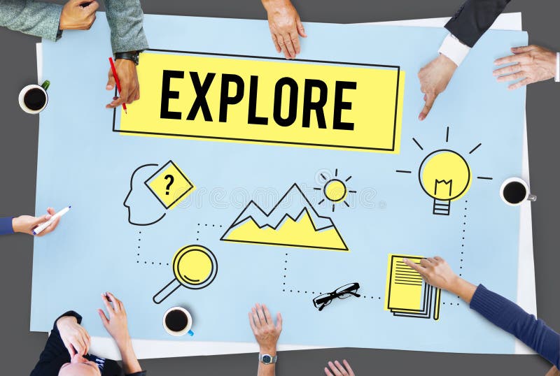 Explore Explorer Research Searching Study Concept Stock Image - Image ...