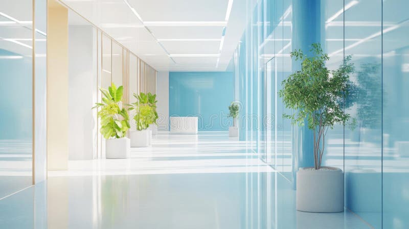 Explore Fresh Ambience of Hallway, Clean Interior Space with Natural ...