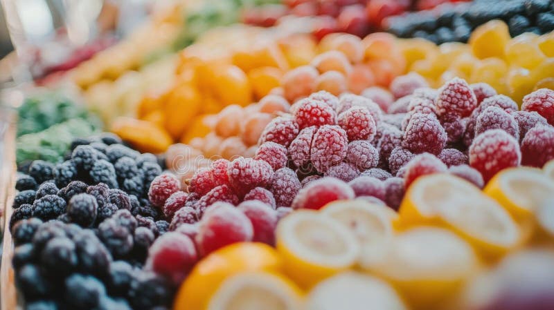 Explore the Freshness of Fruits Display and Vitamin Boost with a ...