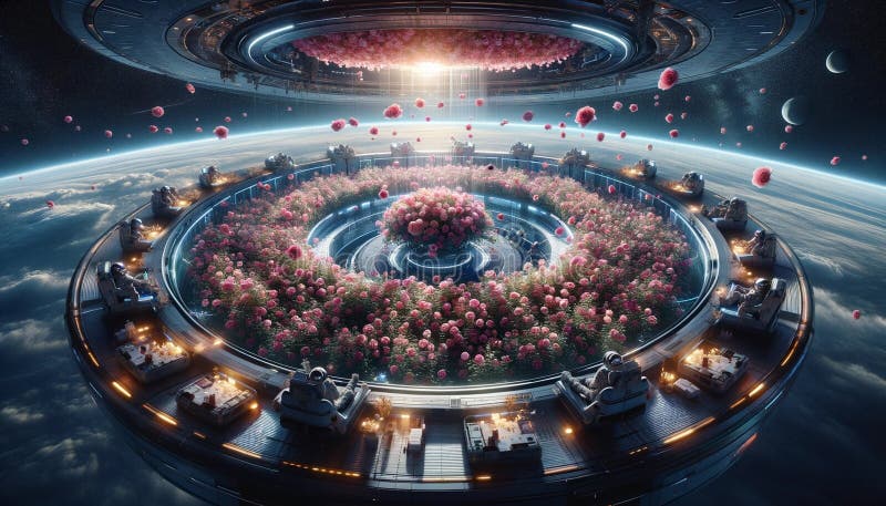 Beyond Earth: AI Generated Rose Cultivation Lab in the Depths of Space ...