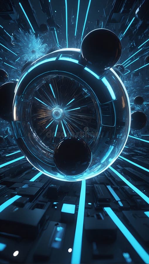 Quantum Fusion: AI-Enhanced Qubit Explorations. AI Generate Stock ...