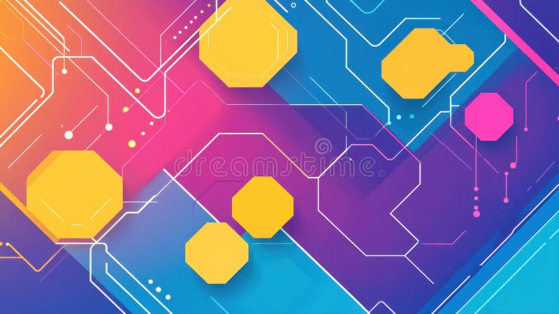 Explore the Fusion of Tech with a Vibrant Background of Connecting ...