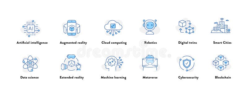 Explore the Future of Technology with this Comprehensive Icon Set ...