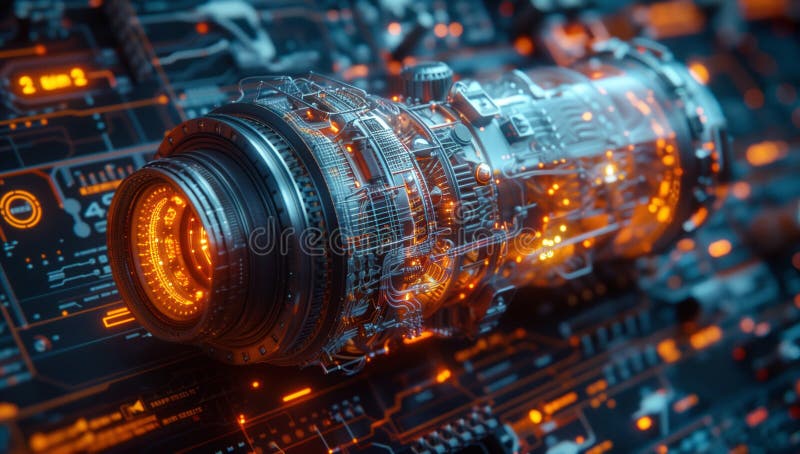 Explore a Future World of Digital Circuits and Components in Abstract ...