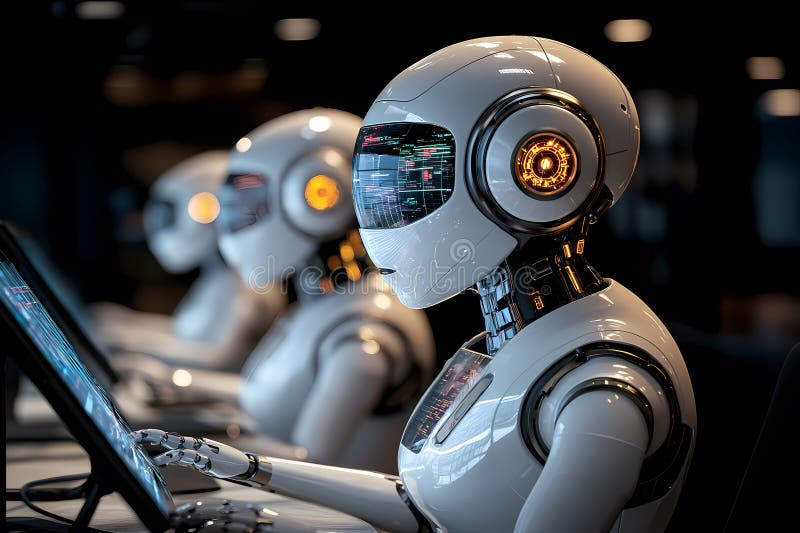 Explore a Futuristic AI-powered Office with Robotic Assistants in this ...