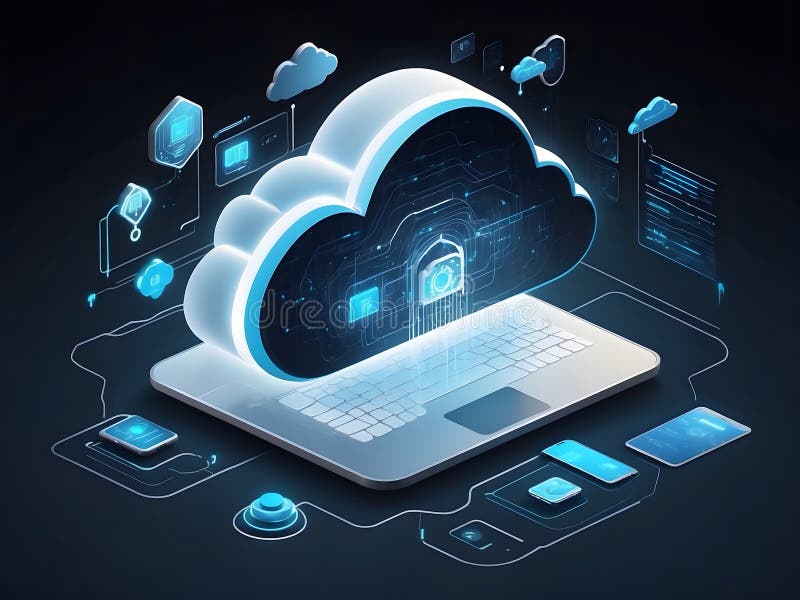 Navigating the Digital Storage Landscape Stock Illustration ...