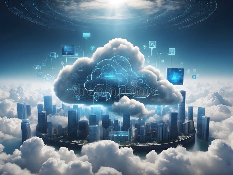 Navigating the Digital Storage Landscape Stock Illustration ...