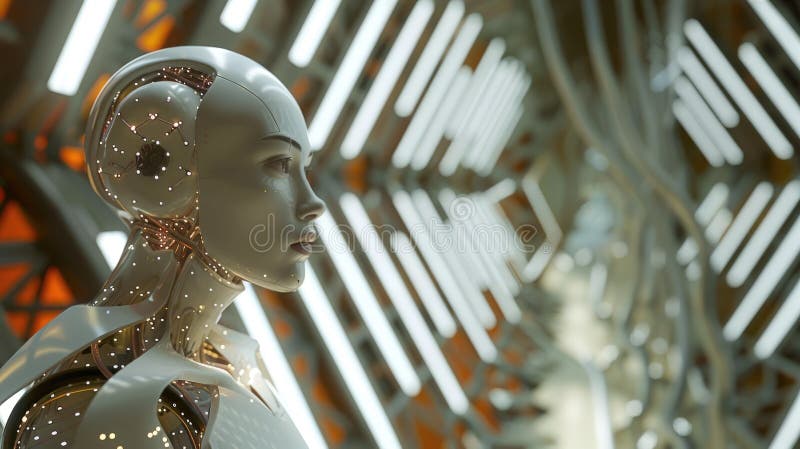 Explore Futuristic Digital Art with a Mesmerizing Face Adorned with ...