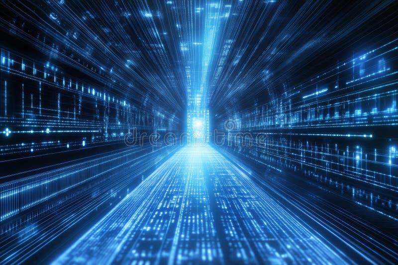 Explore the Futuristic Digital Pathway: a Glowing Portal into ...