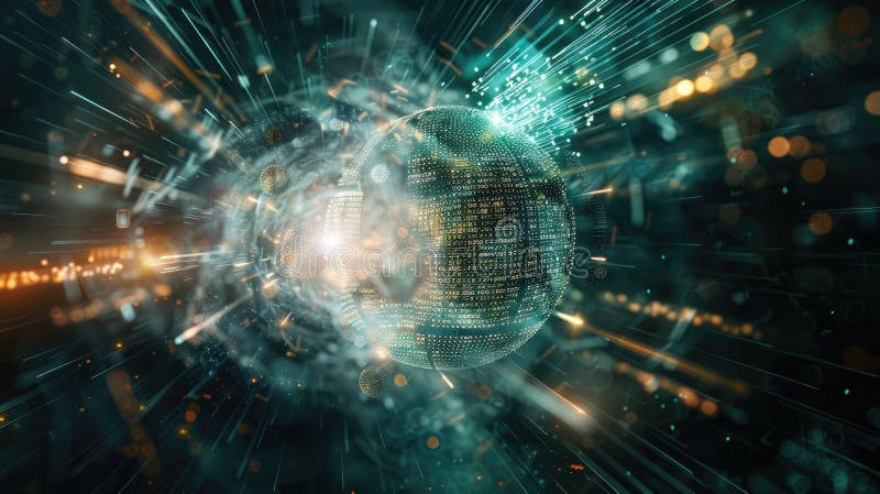 Explore Futuristic Digital Spheres and Hightech Quantum Computing ...