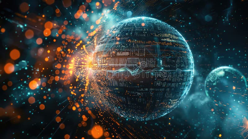 Explore Futuristic Digital Spheres and Hightech Quantum Computing ...