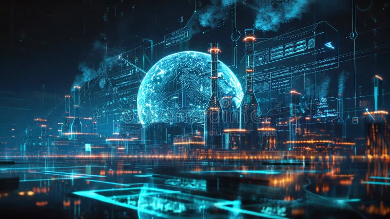 Explore a Futuristic Digital World Interface that Features a ...