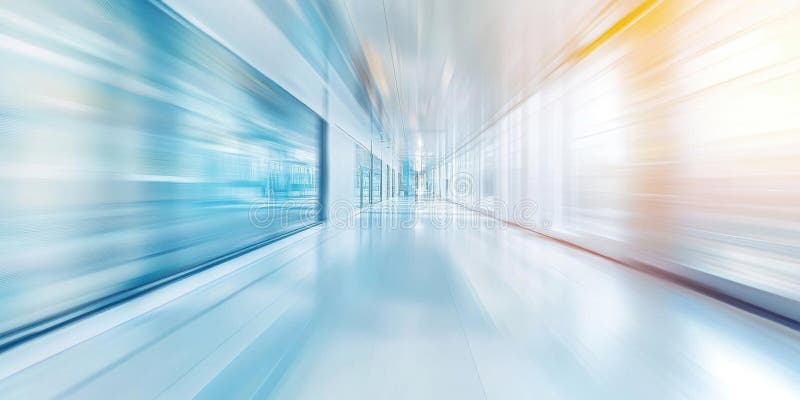 Explore Futuristic Interior, Fast Movement with Blurred Motion Concept ...