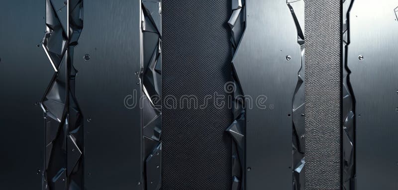 Explore Futuristic Metallic Panel Textures Featuring Geometric Patterns, Brushed Steel Surfaces ...