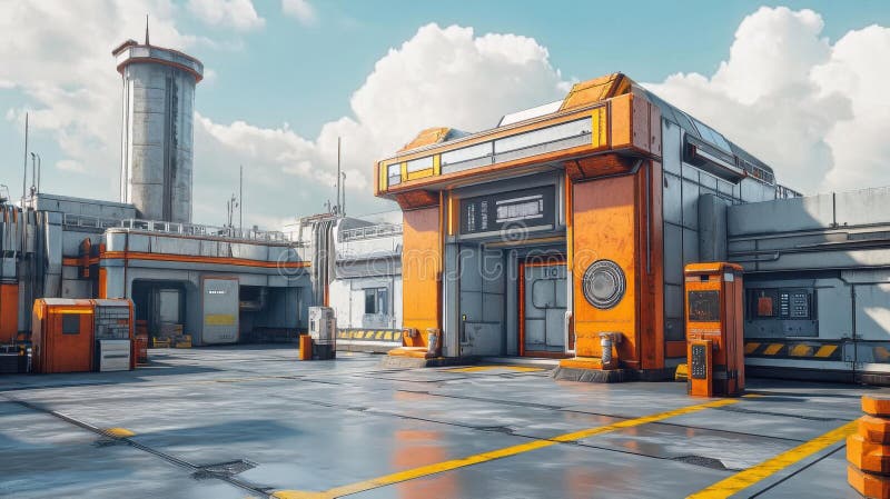 Explore Futuristic Outpost with Industrial Architecture and Sci-fi ...