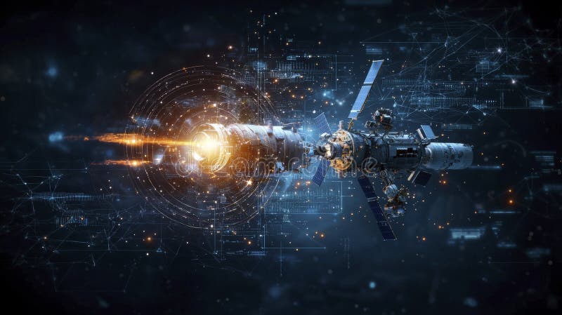 Satellite Data Analysis Outer Space Digital Interface Sci-fi ... Satellite Data Analysis Outer Space Digital Interface Sci-fi ...