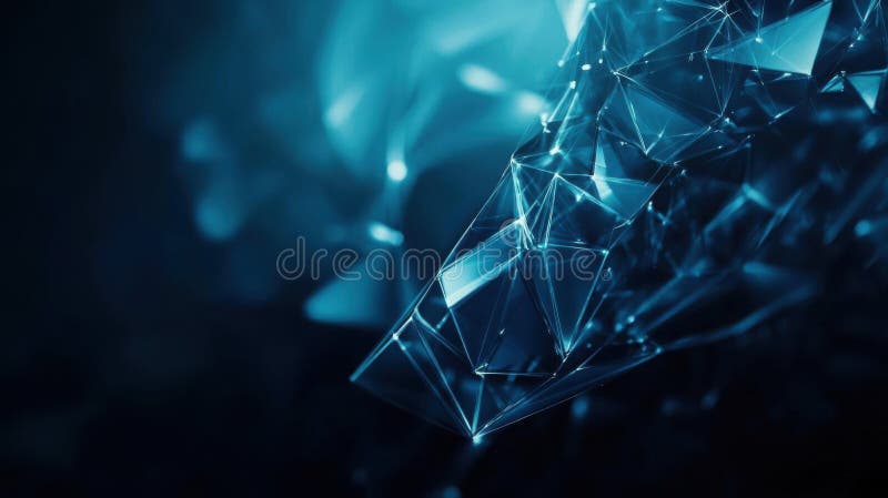 Explore Geometric Blue Abstract with Connection Concept and Futuristic ...