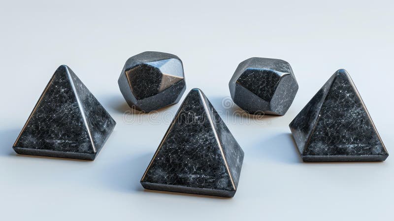 Explore Geometric Shapes with Six Angles, Cast in Dark Lighting for a ...