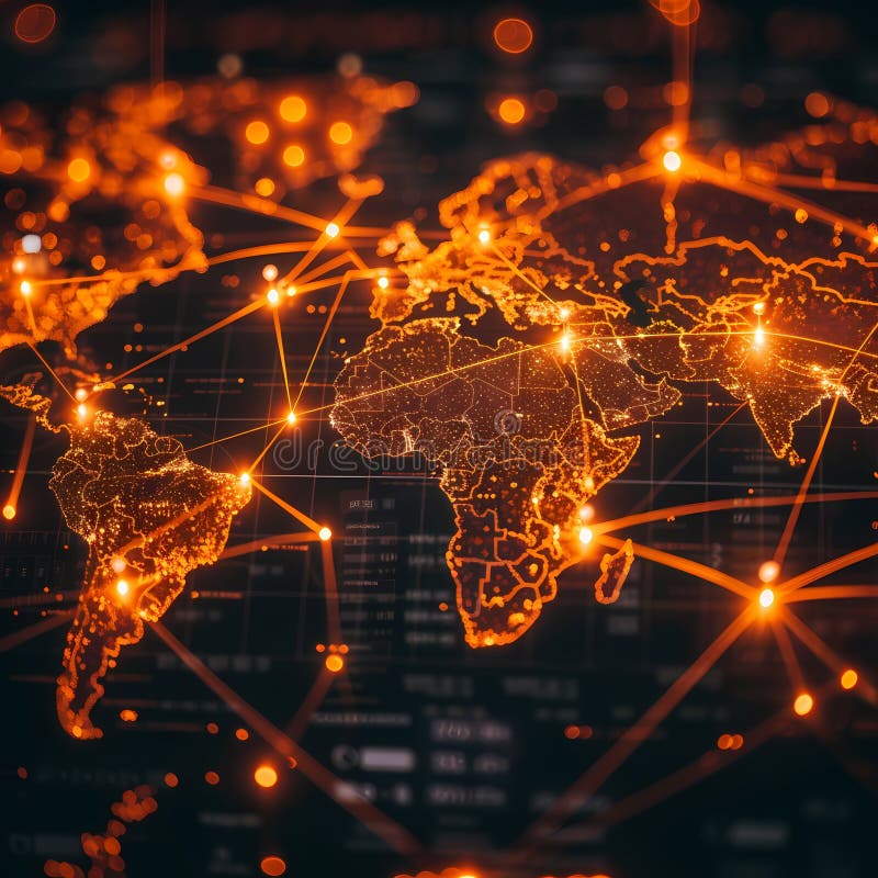 Explore Global Connections with Our Stylized World Map! Stock ...