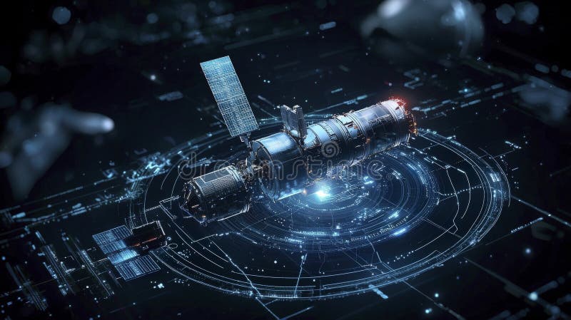 Satellite Data Monitoring System Space Digital Interface High-tech ...