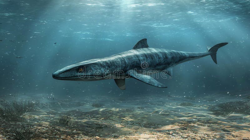 Explore the Graceful Ichthyosaurus Gliding Underwater with Its ...