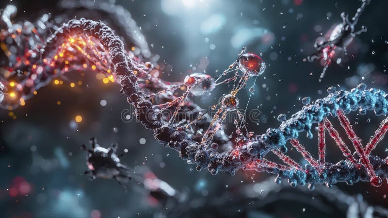 Revolutionary Gene Editing Technology Laboratory Digital Art Futuristic ...