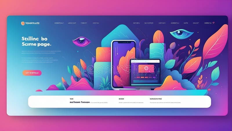 Harmonic Horizon: Vector UI UX Brilliance. AI Generate Stock ...