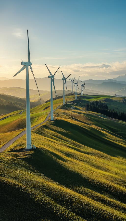 Explore the Harmony of Wind Energy and Nature in a Striking Realistic ...