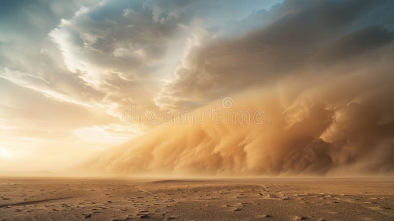 Explore the Harsh Beauty of Desert Storms with a Dust Storm Enveloping ...