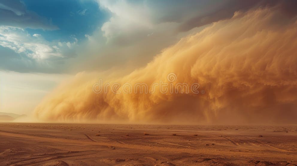 Explore the Harsh Beauty of Desert Storms with a Dust Storm Enveloping ...