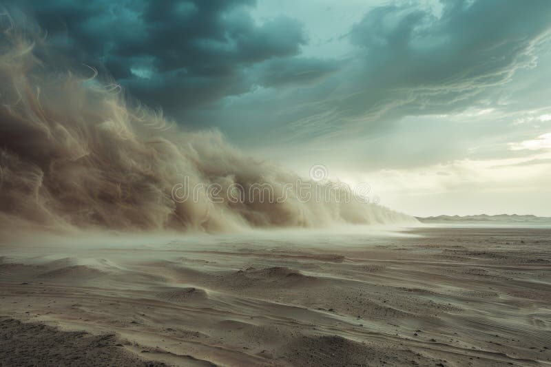 Explore the Harsh Beauty of Desert Storms with a Dust Storm Enveloping ...
