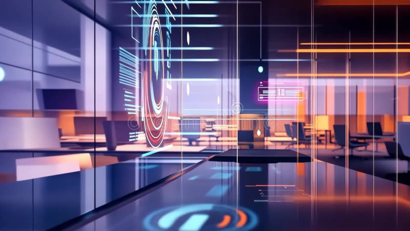 Explore a High-tech Corporate Office with AI Technology and Interactive ...